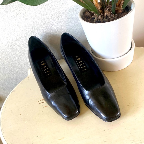Amalfi | Shoes | Amalfi Italy Black Heels 7 Aa Pumps Dress Work Block ...